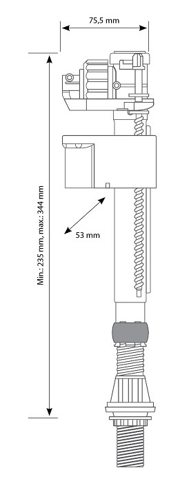 Siamp 99T Adjustable Bottom Inlet Valve -Kingsway Plumbing
